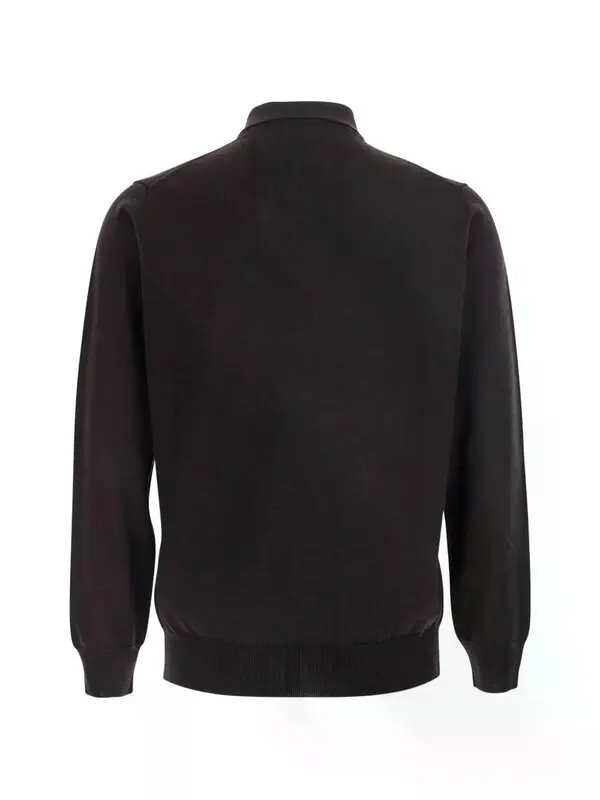 KANGRA Button-fastening Long-sleeve Polo Shirt