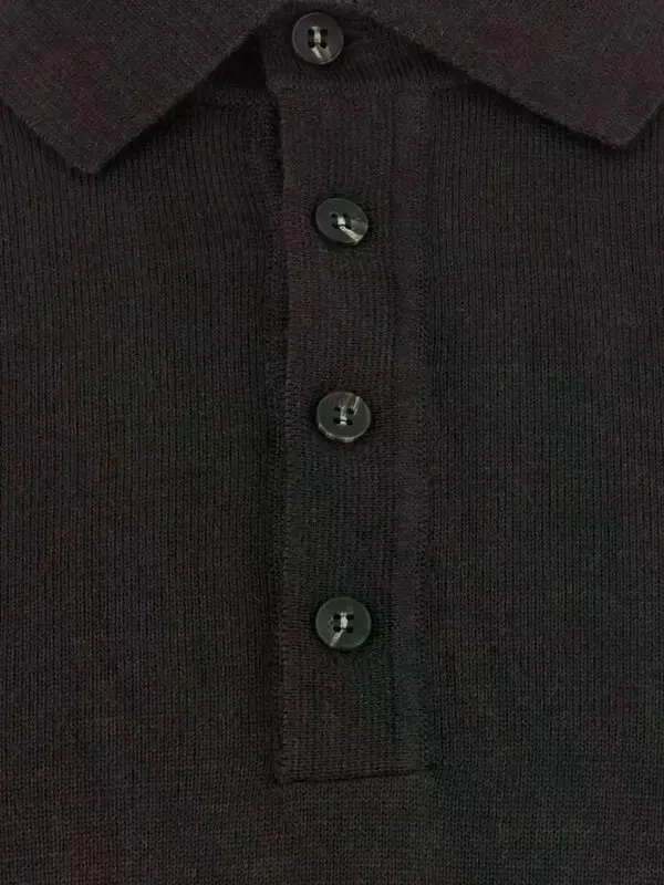 KANGRA Button-fastening Long-sleeve Polo Shirt