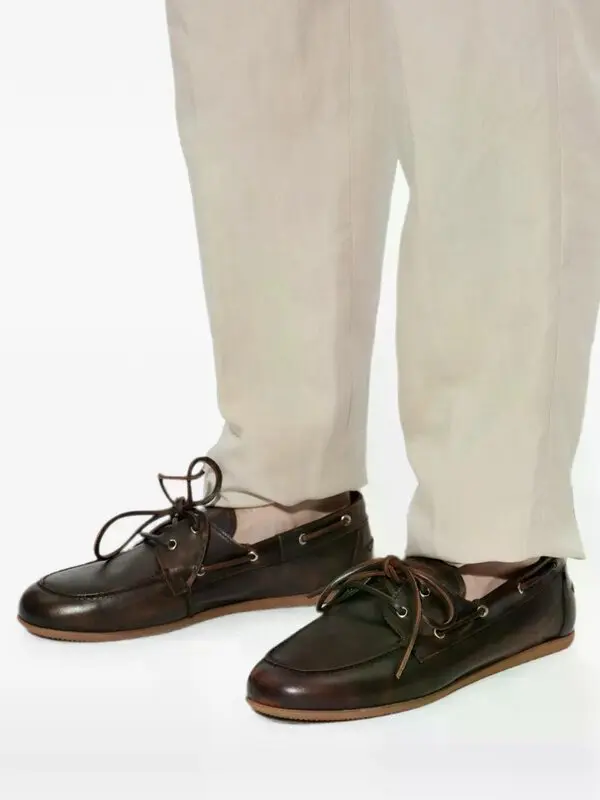 POSA Milano Leather Boat Shoes
