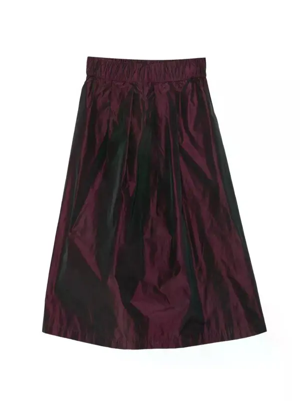 WHYCI MILANO Pleated Midi Skirt With Iridescent Finish