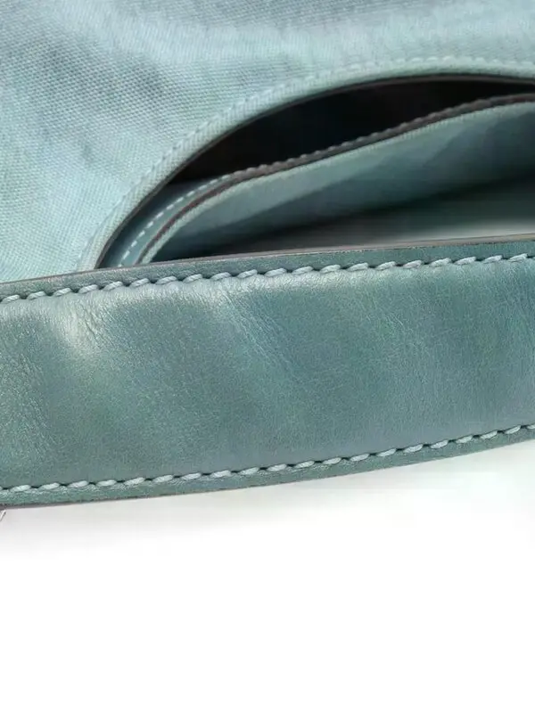 Gucci 2000s Canvas Leather Shoulder Bag