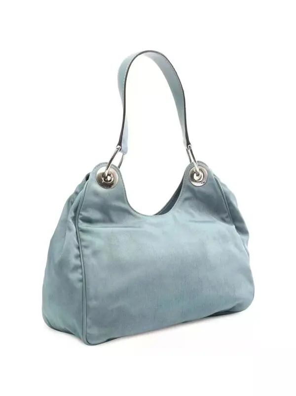 Gucci 2000s Canvas Leather Shoulder Bag