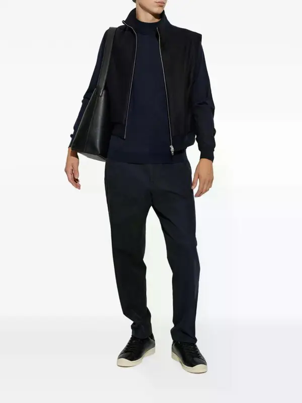 Kiton Mock Neck Long Sleeve Sweater