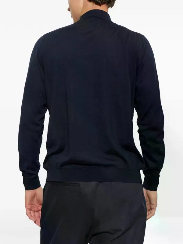 Kiton Mock Neck Long Sleeve Sweater