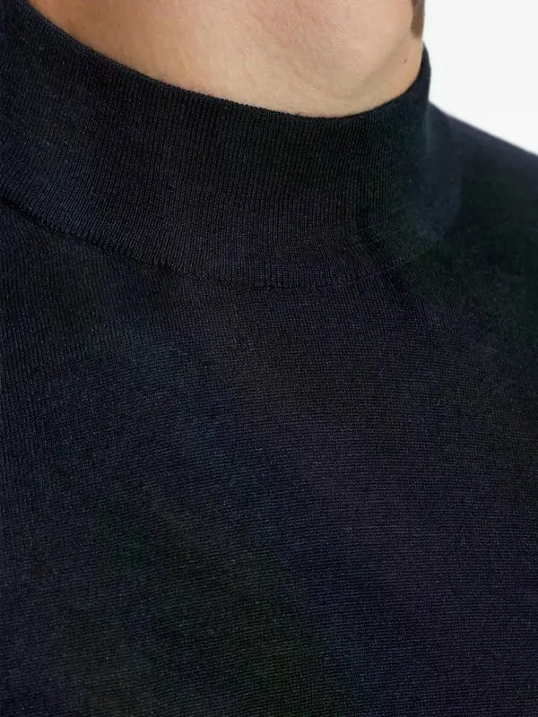 Kiton Mock Neck Long Sleeve Sweater