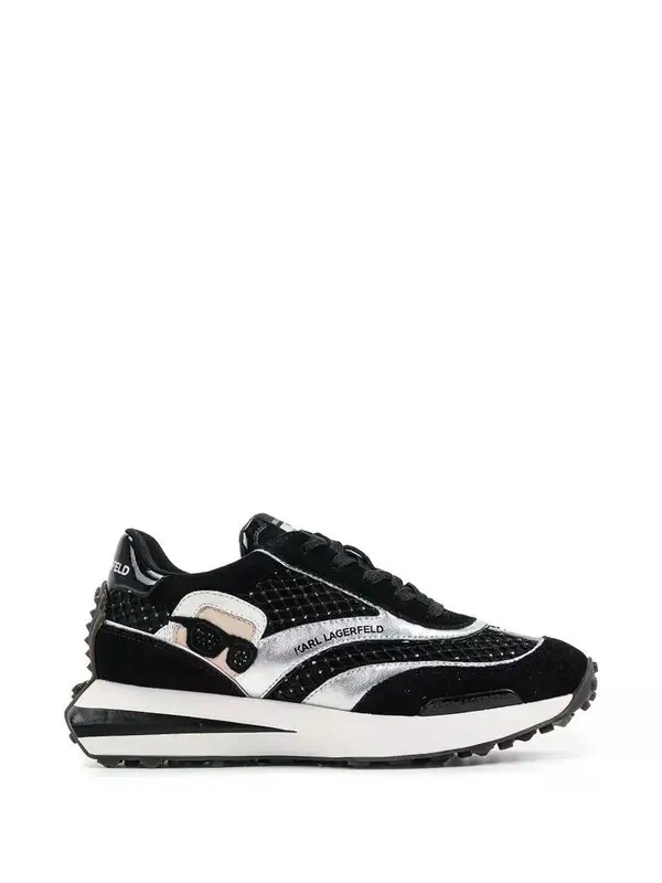 Karl Lagerfeld Embellished Panelled Sneakers - Black