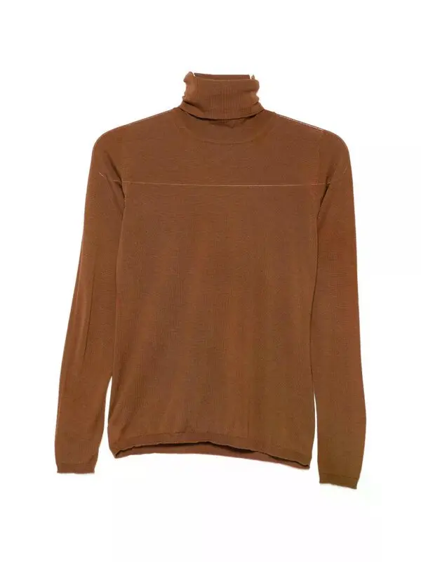 Max Mara Saluto Fine Knit Roll-neck Long-sleeve Sweater