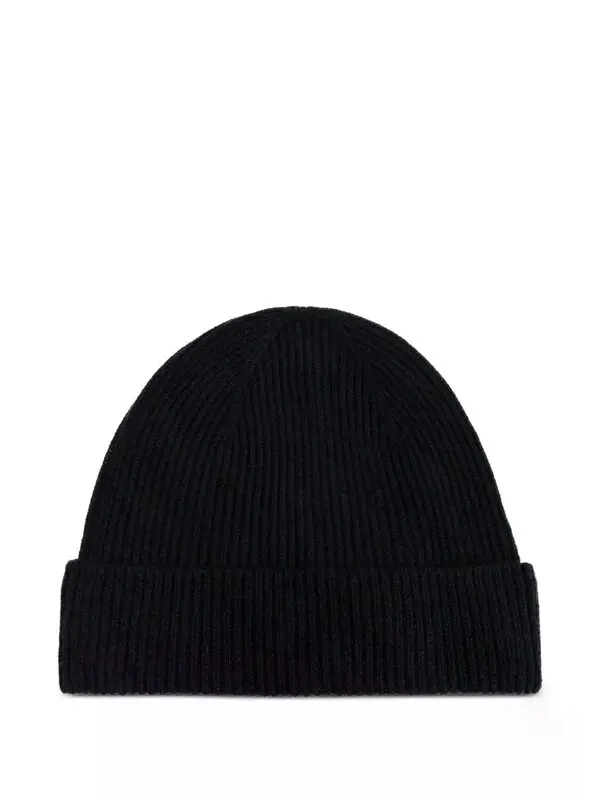 Kiton Logo-patch Ribbed-knit Beanie Hat