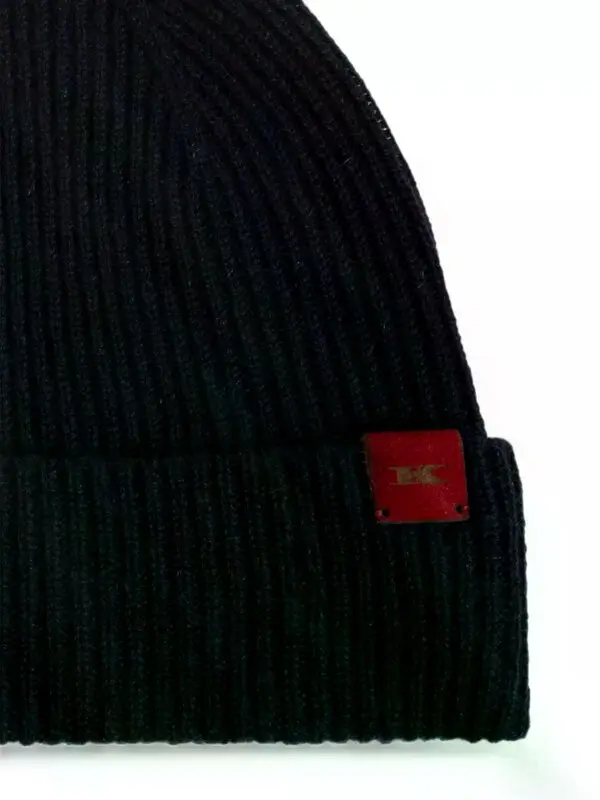 Kiton Logo-patch Ribbed-knit Beanie Hat