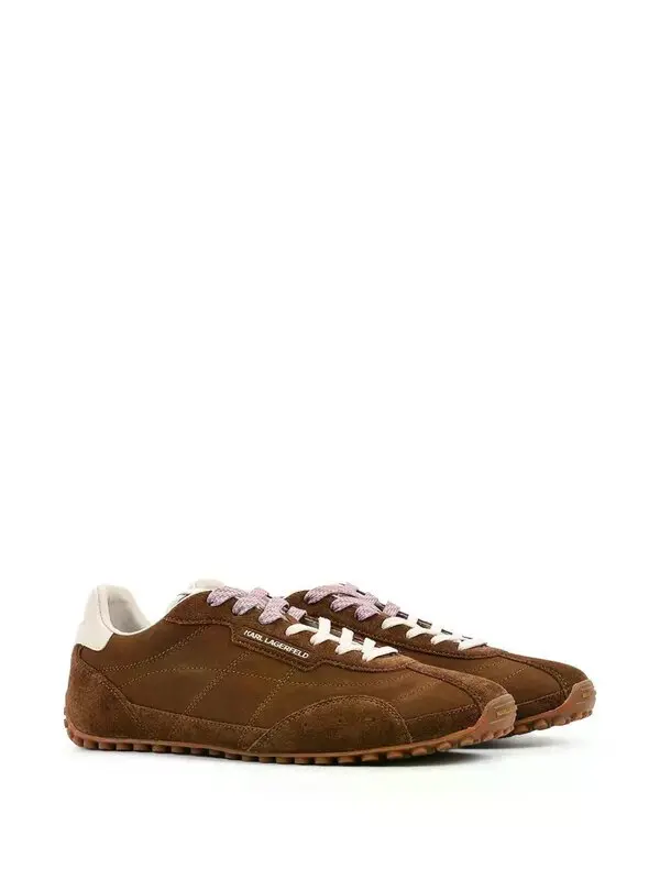 Karl Lagerfeld Suede Panelled Logo Detail Sneakers