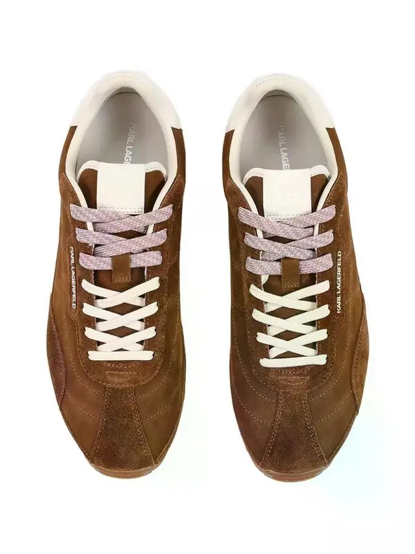 Karl Lagerfeld Suede Panelled Logo Detail Sneakers