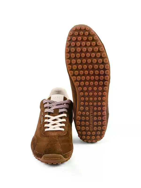 Karl Lagerfeld Suede Panelled Logo Detail Sneakers