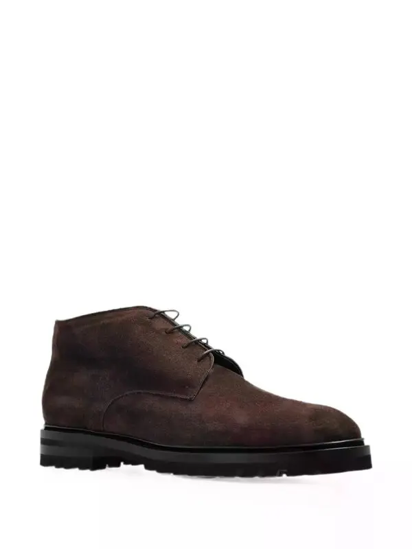 Kiton Lace-up Suede Boots