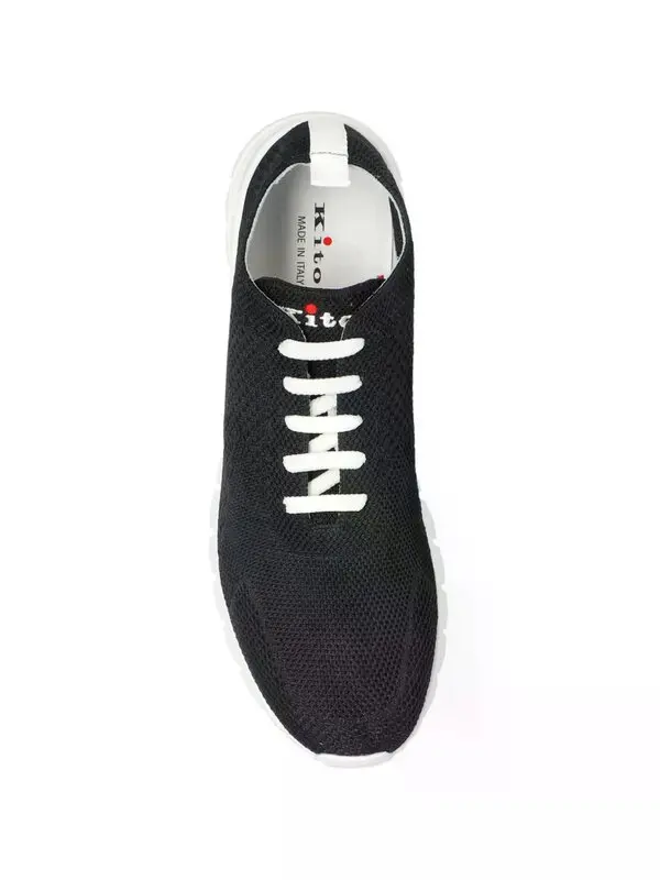 Kiton Mesh-knit Lace-up Sneakers