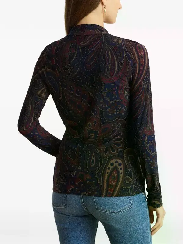 Ralph Lauren Paisley-print Wrap-style Top