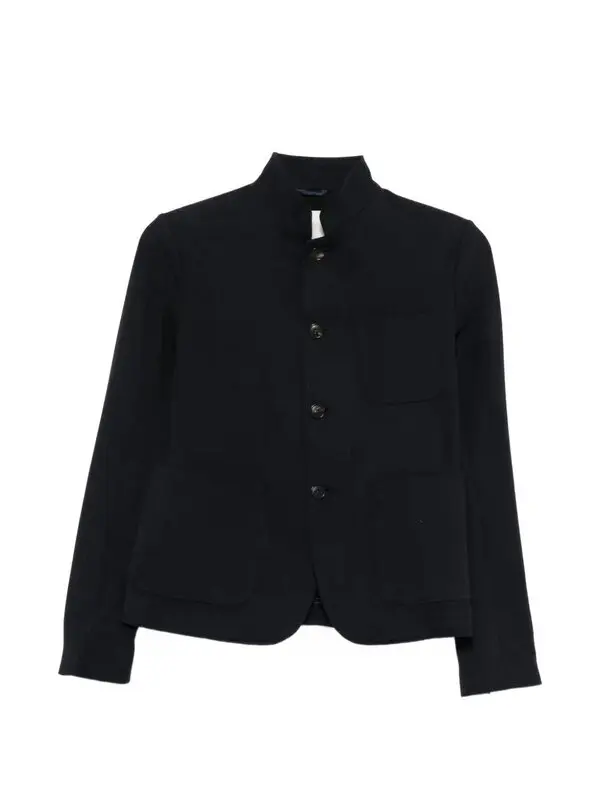 CIRCOLO 1901 Mandarin-collar Patch-pocket Jacket - Blue