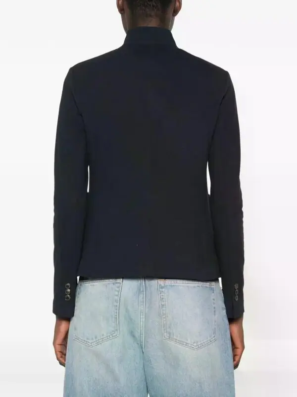 CIRCOLO 1901 Mandarin-collar Patch-pocket Jacket - Blue