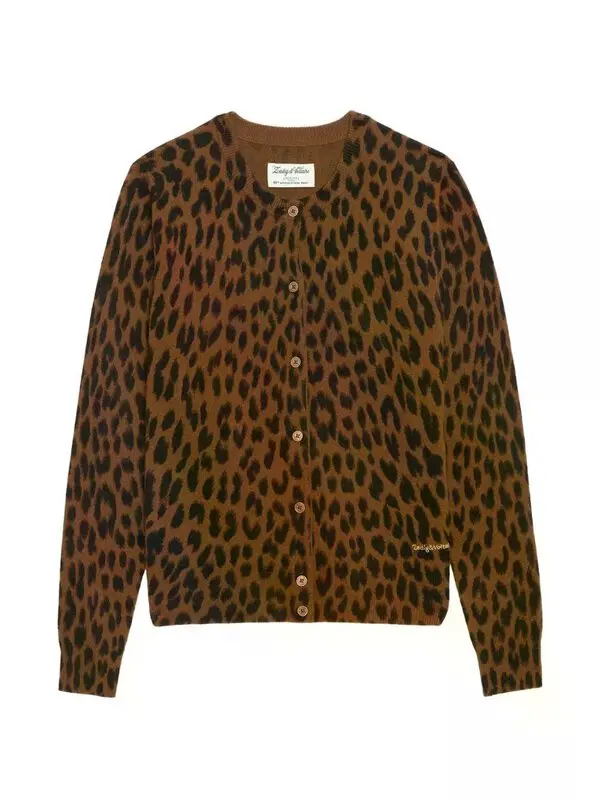 Zadig&Voltaire Missia Leopard Print Cardigan - Brown