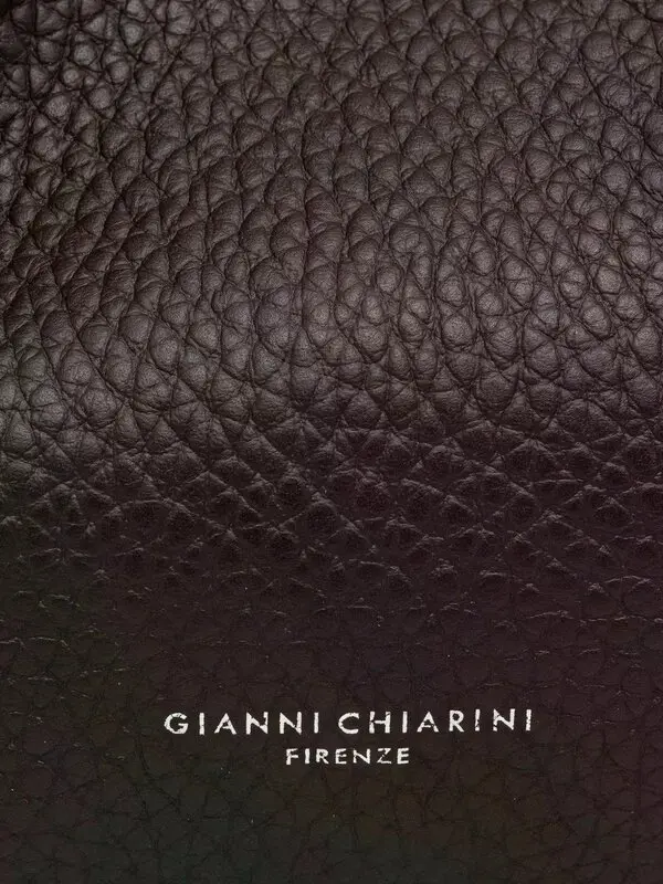 GIANNI CHIARINI Small Grained Leather Tote Bag - Brown