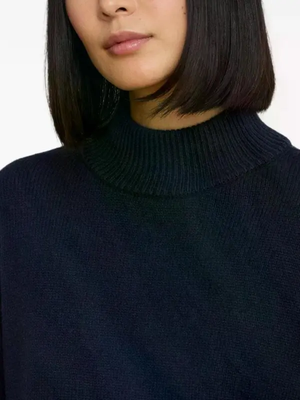 Ralph Lauren Mock Neck Ribbed Hem And Cuffs Sweater