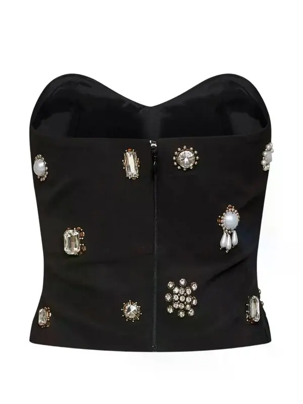ALINA Crystal-embellished Strapless Top