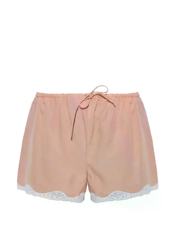 Posse Name Tabitha Scalloped Lace-trim Shorts - Pink