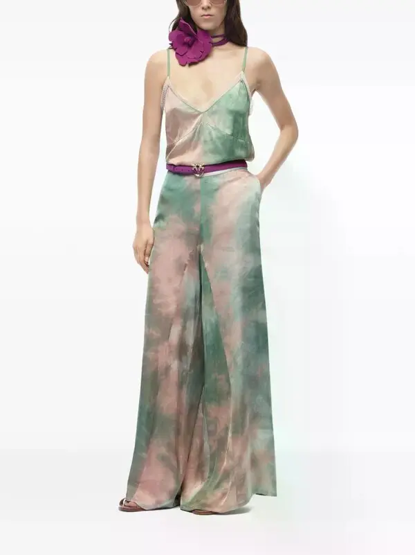 Pinko Gradient Satin Wide-leg Trousers