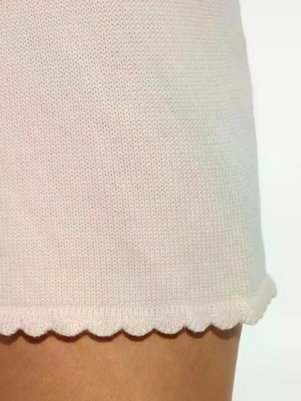 Posse Maisie Scalloped Wool Shorts - Pink