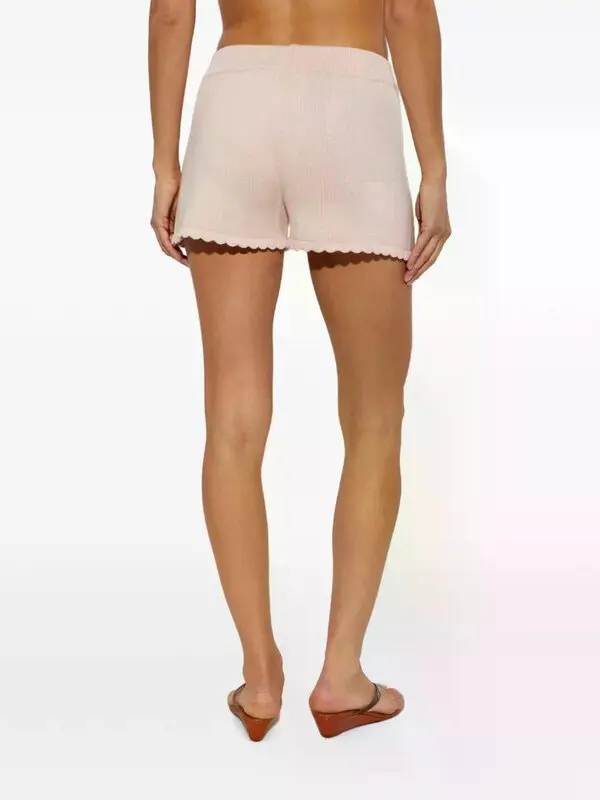 Posse Maisie Scalloped Wool Shorts - Pink