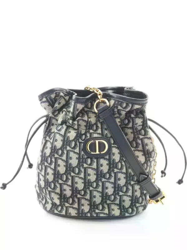 Dior 2010s 30 Montaigne Oblique Bucket Bag - Blue