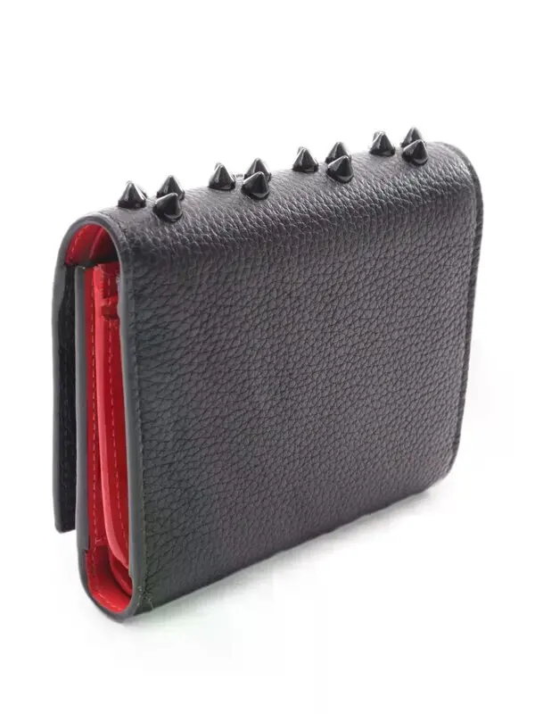CHRISTIAN LOUBOUTIN 2010s Paloma Studded Trifold Wallet - Black