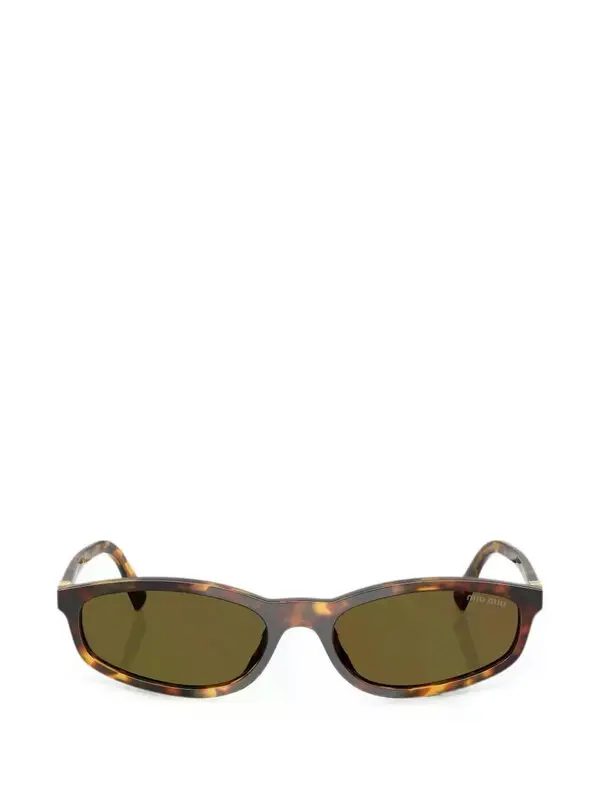 Miu Miu Tortoiseshell-effect Rectangle Sunglasses