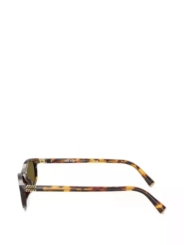 Miu Miu Tortoiseshell-effect Rectangle Sunglasses