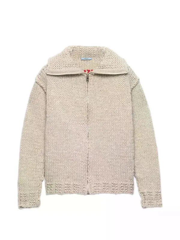 Prada Wool Zipper Cardigan