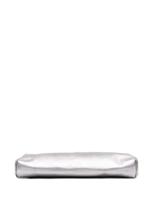 Prada 2013-2026 Metallic Saffiano Frame Clutch Bag