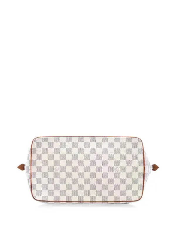 LOUIS VUITTON Damier Azur Saleya Mm Tote Bag - White