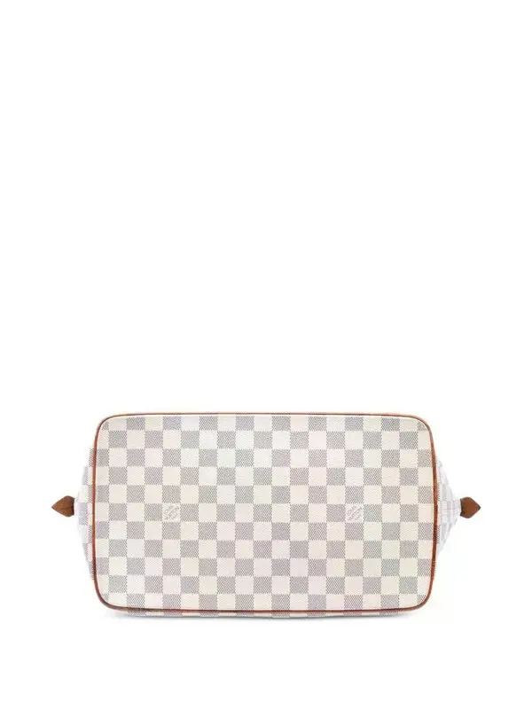 LOUIS VUITTON Damier Azur Saleya Mm Tote Bag - White