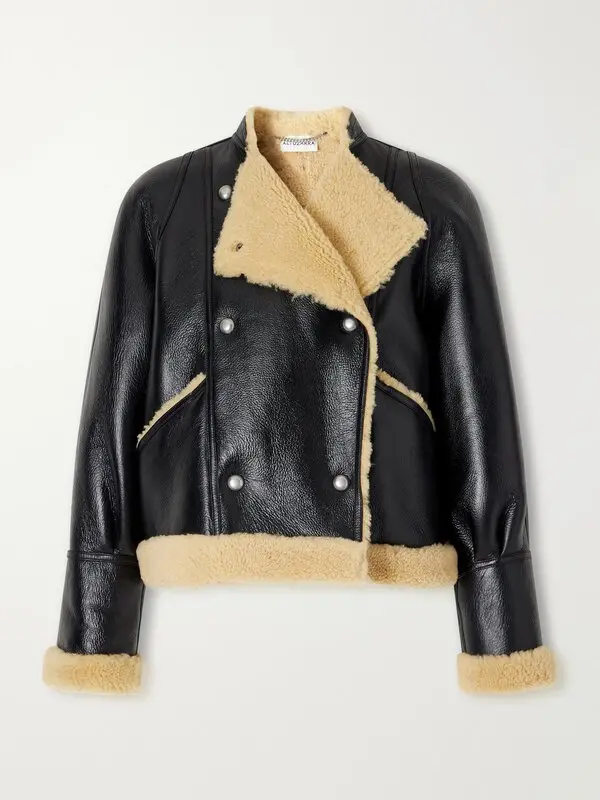 Altuzarra Kenny Shearling-trimmed Leather Coat