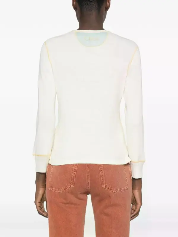 Chloé Flatlock Rib Jersey Top