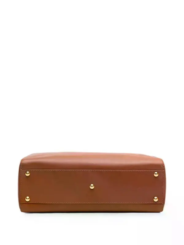Fendi 2010-2026 Medium Calfskin Peekaboo Iconic Satchel - Brown