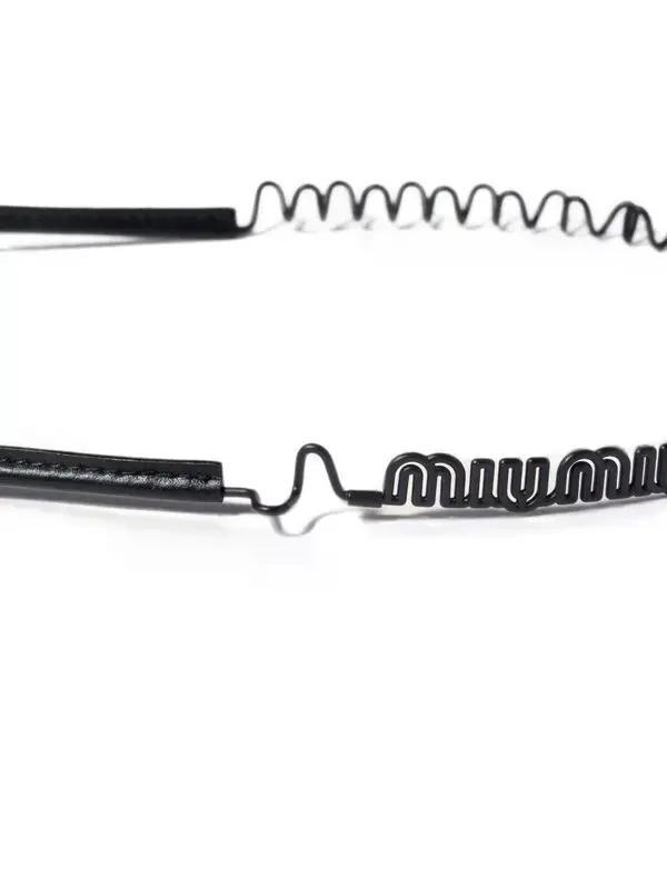 Miu Miu Metal And Leather Headband