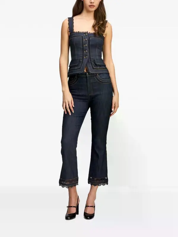 Cinq À Sept Stevie Guipure Lace-trim Jeans