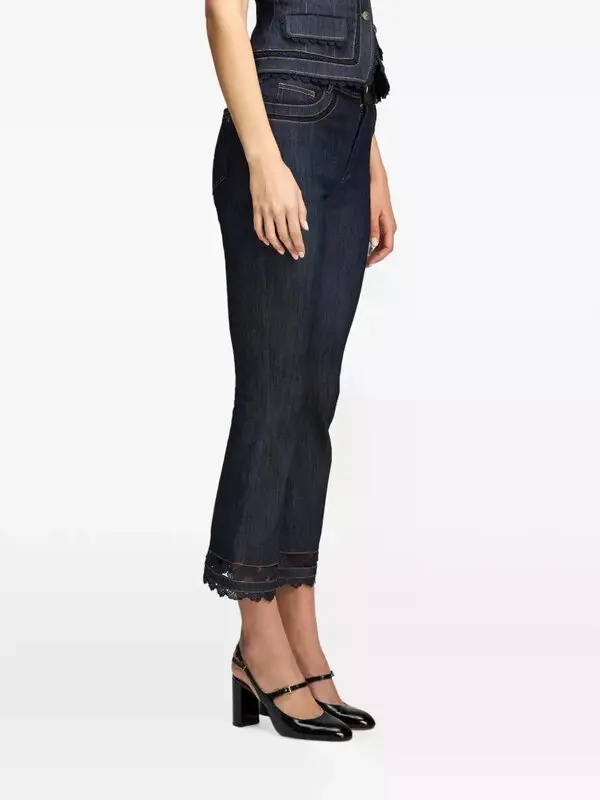 Cinq À Sept Stevie Guipure Lace-trim Jeans