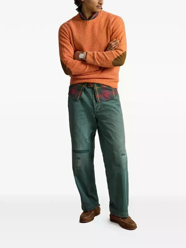 Polo Ralph Lauren Elbow-patch Raglan-sleeve Sweater