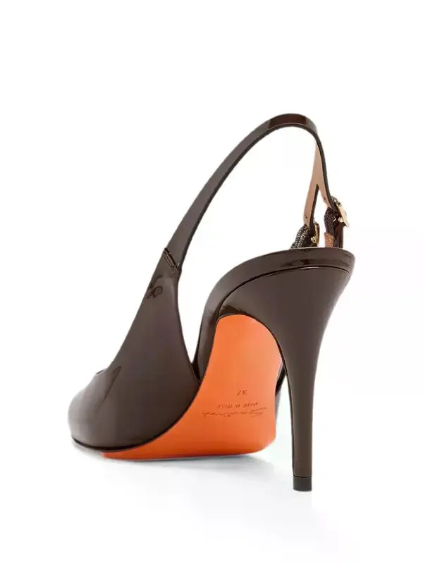 Santoni Pointed-toe Slingback Pumps
