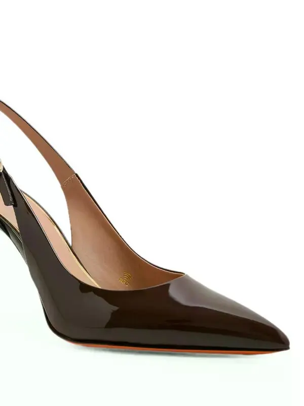 Santoni Pointed-toe Slingback Pumps