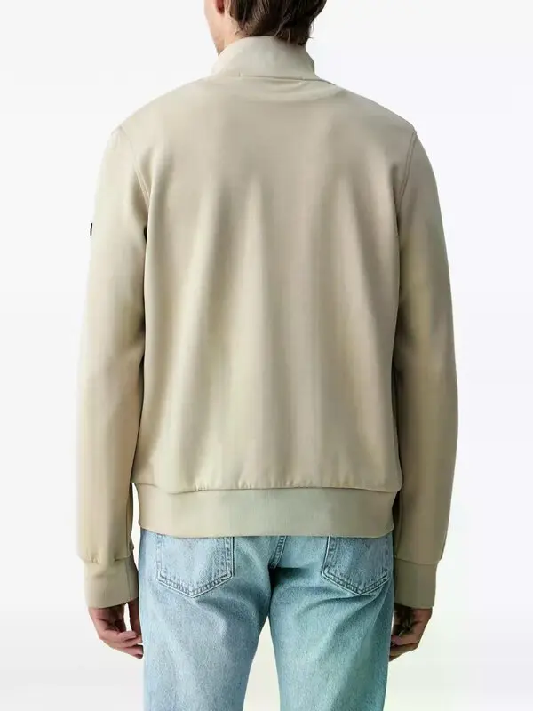 Karl Lagerfeld Corduroy Bomber Jacket With Zip Closure And Logo Detail