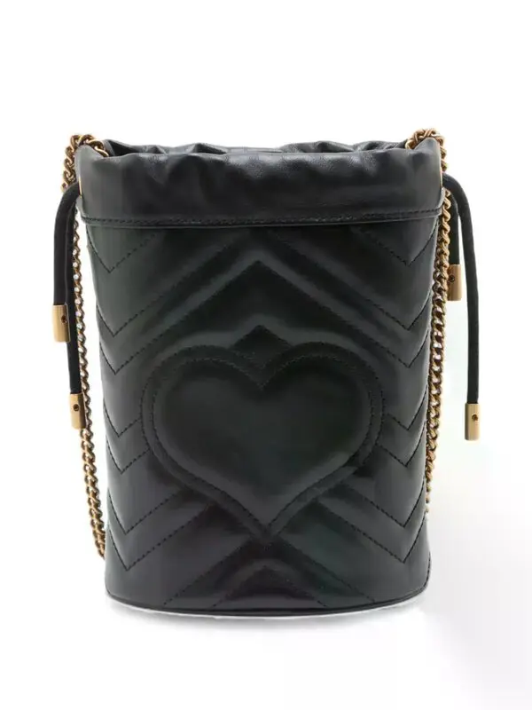 Gucci 2000-2015 Small Gg Marmont Leather Matelasse Bucket Bag