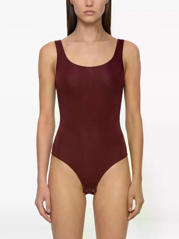 Wolford Scoop Neck Thong Bodysuit - Red