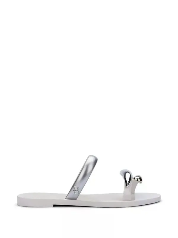 Melissa Eden Metallic-effect Sandals - Silver